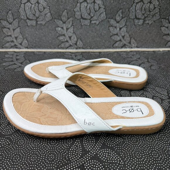 b.o.c. | Shoes | Born Boc Concept Womens Size 8 M White Leather Thong ...